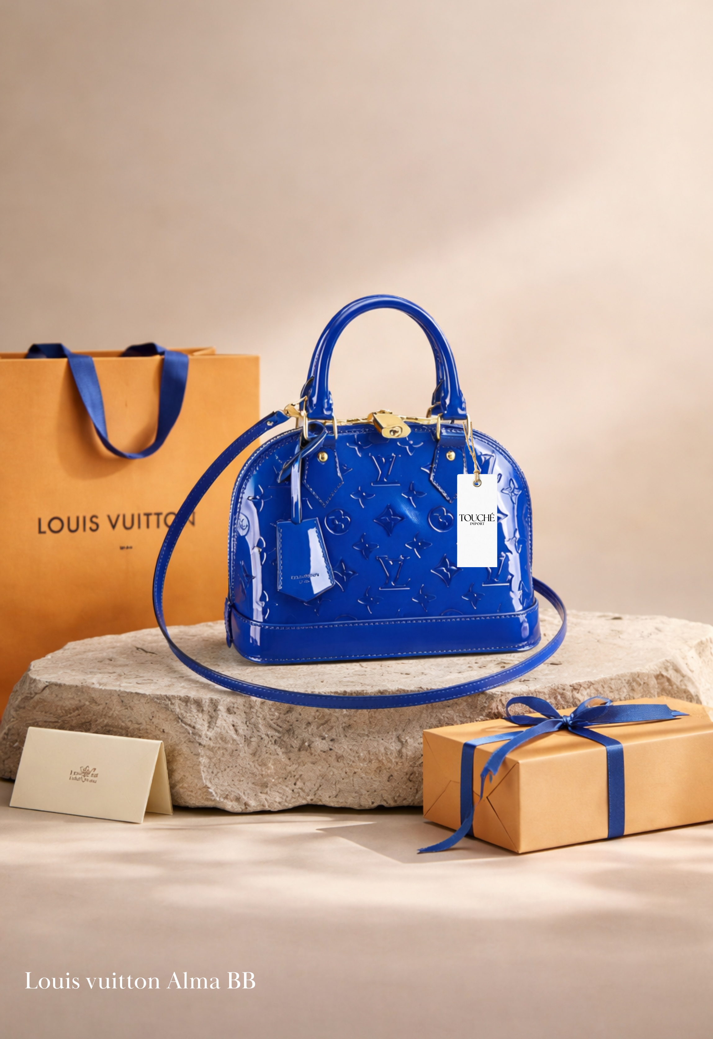 Louis vuitton Alma BB Charol Azul Epi Leather – Touché Import